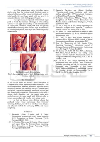 A Survey on Exemplar-Based Image Inpainting Techniques | PDF | Photo ...