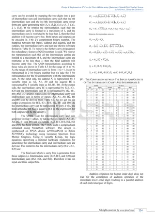 Design & Implement an IP Core for Fast Addition using Quaternary Signed Digit Number System | PDF