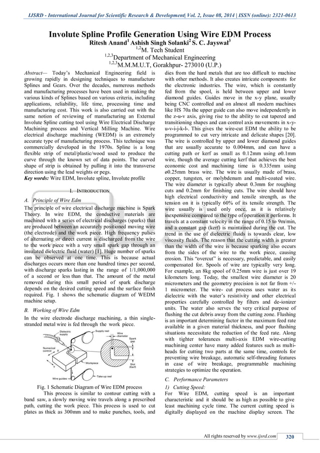 Involute Spline Profile Generation using Wire EDM Process | PDF