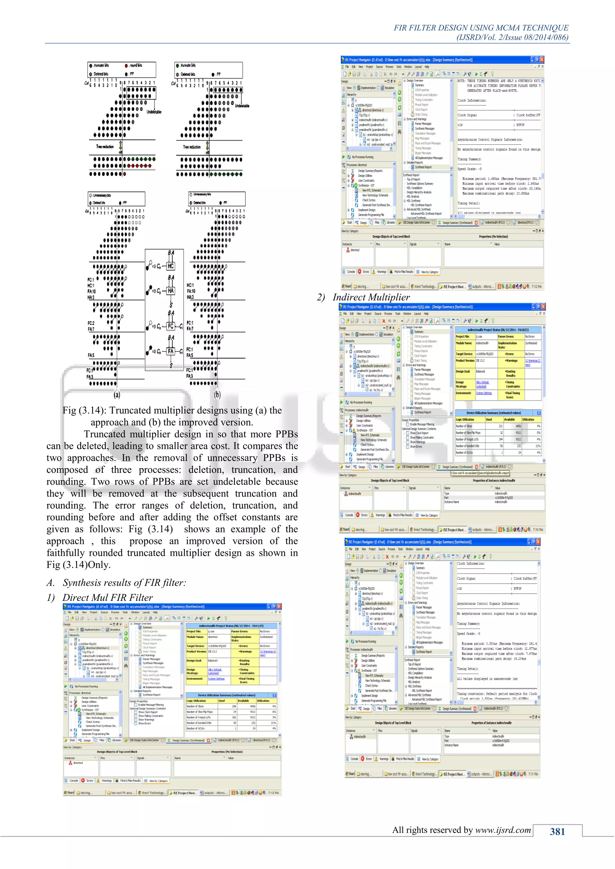 FIR FILTER DESIGN USING MCMA TECHNIQUE | PDF