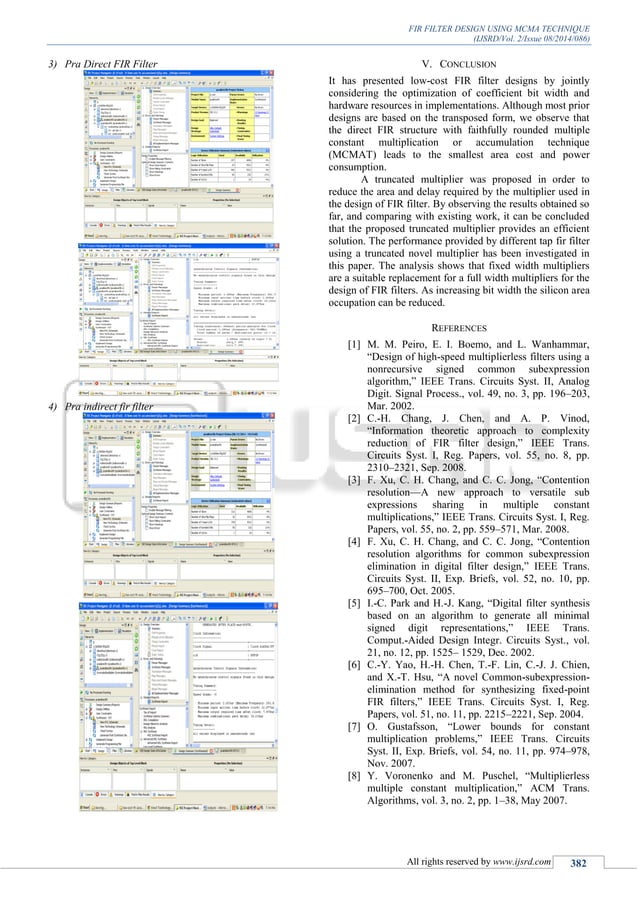 FIR FILTER DESIGN USING MCMA TECHNIQUE | PDF