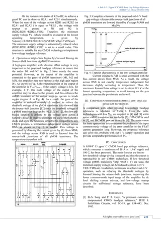 A Sub-1-V 15-ppm/ C CMOS Band gap Voltage Reference | PDF