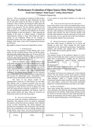 Performance Evaluation of Open Source Data Mining Tools | PDF