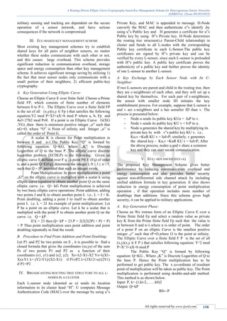 A Routing-Driven Elliptic Curve Cryptography Based Key Management Scheme for Heterogeneous ...