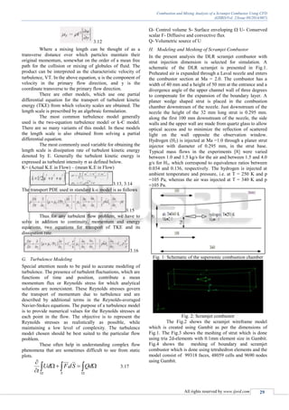 Combustion and Mixing Analysis of a Scramjet Combustor Using CFD | PDF