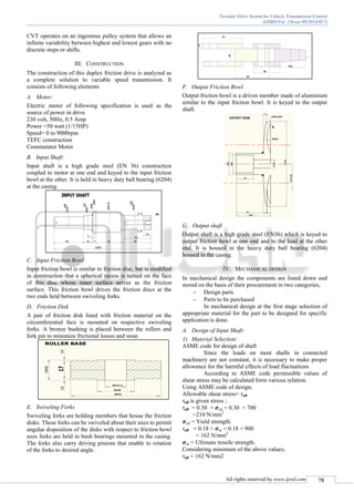 Toroidal Drive System for Vehicle Transmission Control | PDF