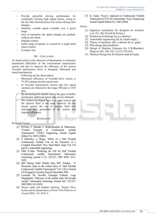 Toroidal Drive System for Vehicle Transmission Control | PDF
