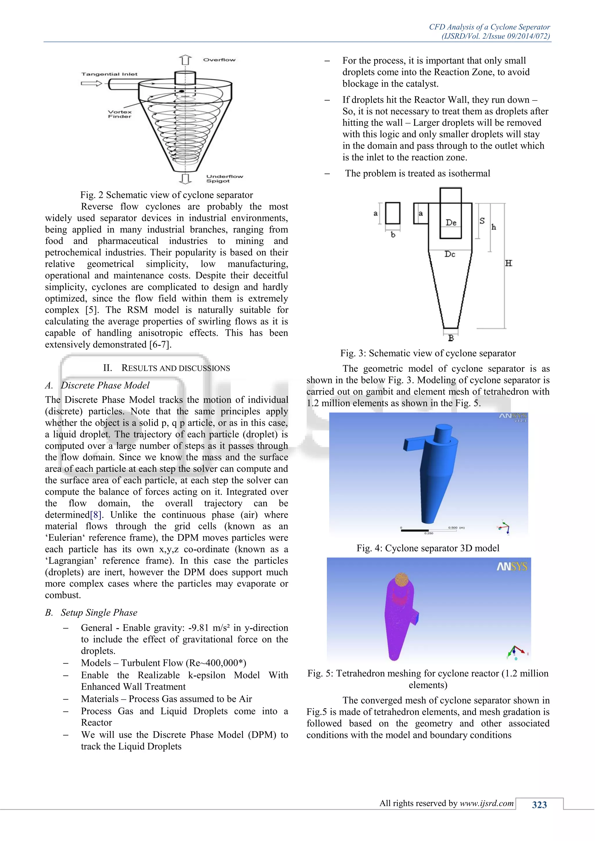 CFD Analysis of a Cyclone Seperator | PDF