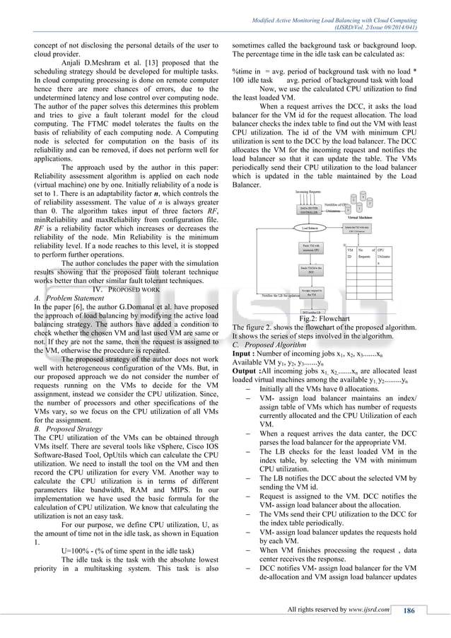 Modified Active Monitoring Load Balancing with Cloud Computing | PDF