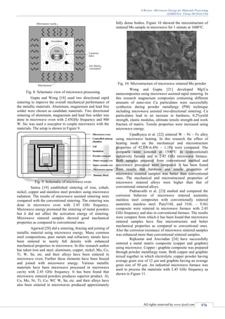 A Review: Microwave Energy for materials processing | PDF | Power and ...