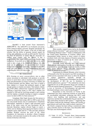 STUDY OF BRAIN MACHINE INTERFACE SYSTEM | PDF
