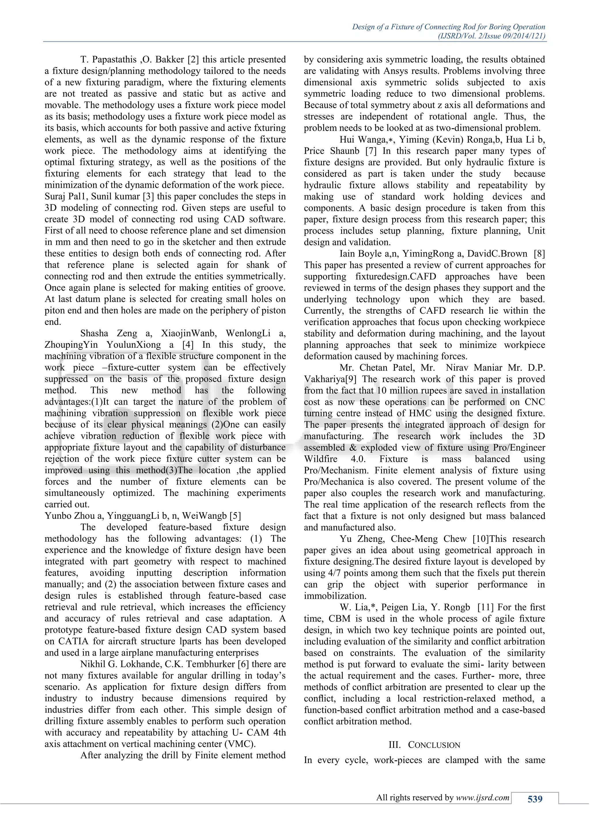 DESIGN OF FIXTURE OF CONNECTING ROD FOR BORING OPERATION | PDF
