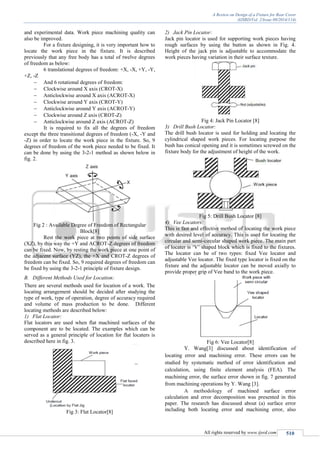 A Review on Design of a Fixture for Rear Cover | PDF | Home Appliances ...