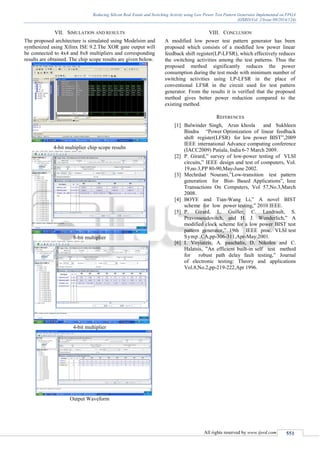 Reducing Silicon Real Estate and Switching Activity Using Low Power ...