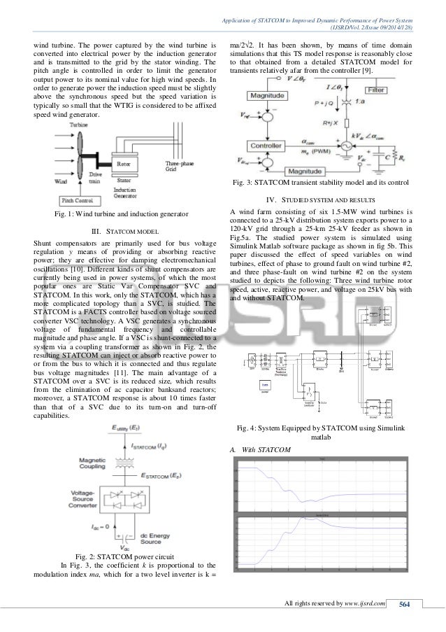 APPLICATION OF STATCOM to IMPROVED DYNAMIC PERFORMANCE OF POWER SYSTEM