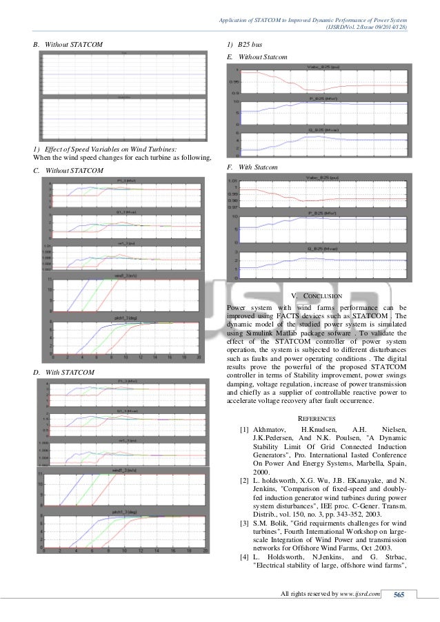 Application Of Statcom To Improved Dynamic Performance Of Power System