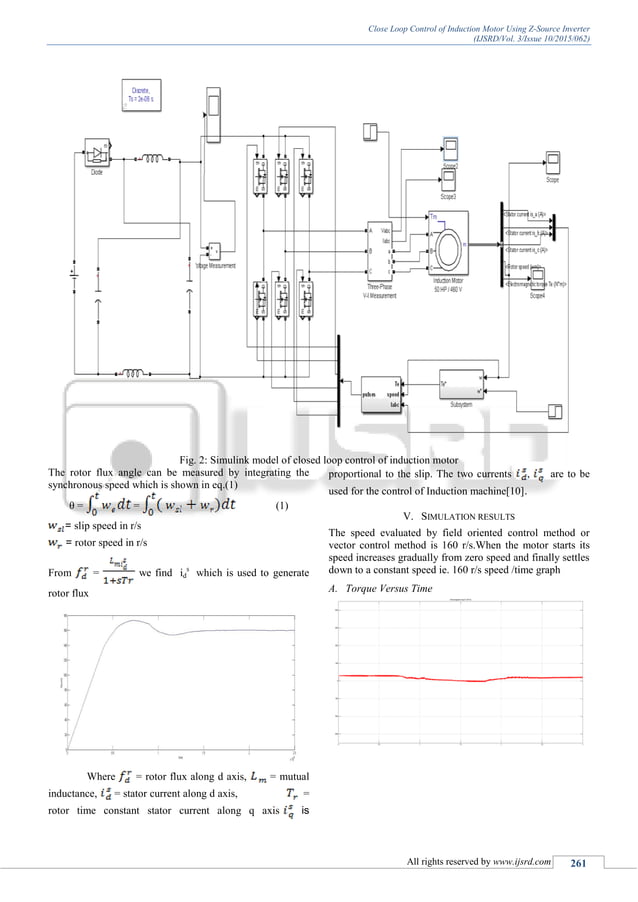Close Loop Control of Induction Motor Using Z-Source Inverter | PDF