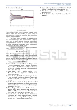 Close Loop Control of Induction Motor Using Z-Source Inverter | PDF
