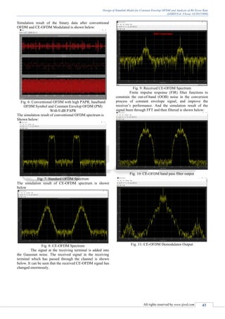 Design of Simulink Model for Constant Envelop OFDM & Analysis of Bit ...