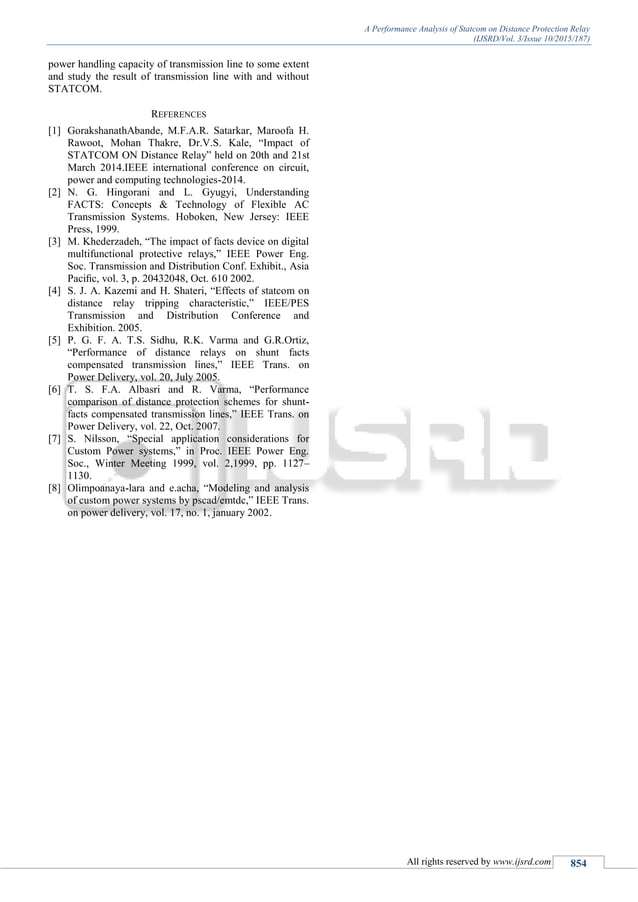A Performance Analysis of Statcom on Distance Protection Relay | PDF | Computer Software and ...