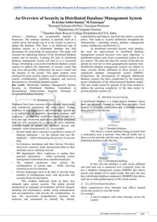 An Overview of Security in Distributed Database Management System | PDF | Databases | Computer ...