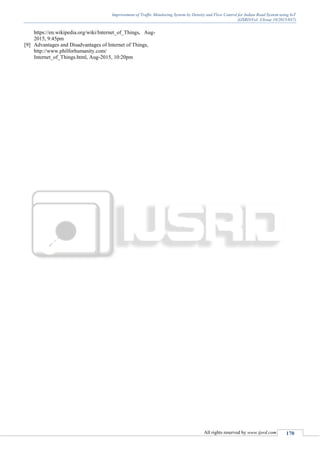 Improvement of Traffic Monitoring System by Density and Flow Control ...