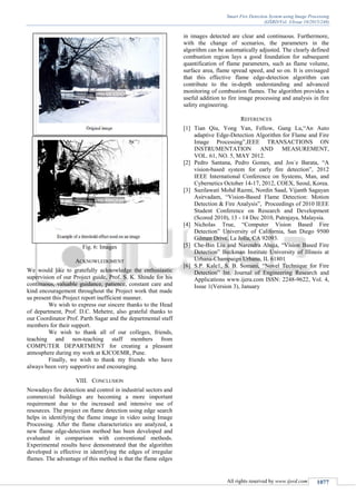 Smart Fire Detection System using Image Processing | PDF