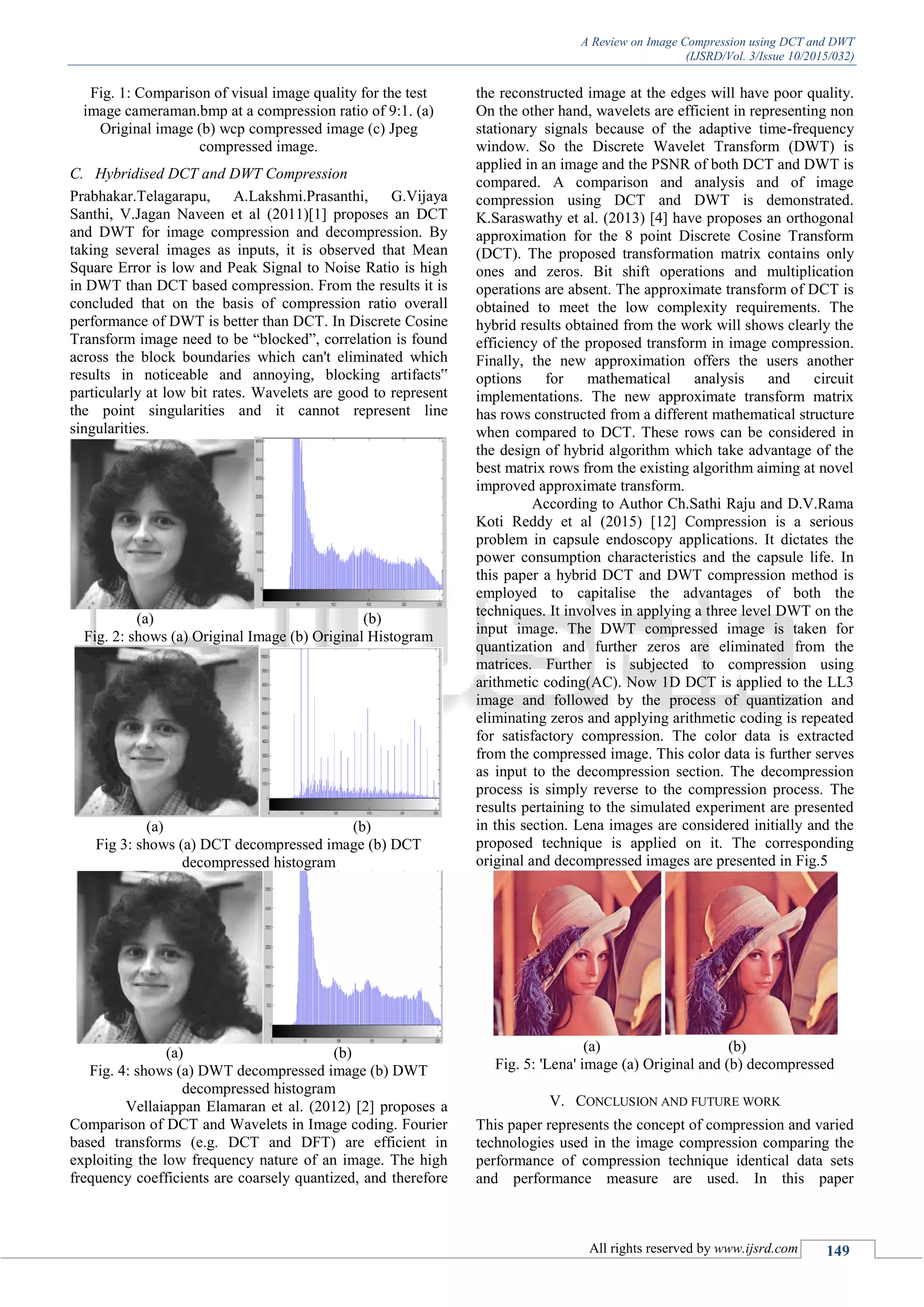 A Review On Image Compression Using Dct And Dwt Pdf Web Development