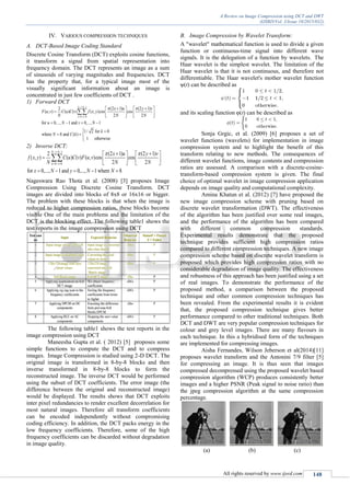 A Review on Image Compression using DCT and DWT | PDF | Web Development | Internet
