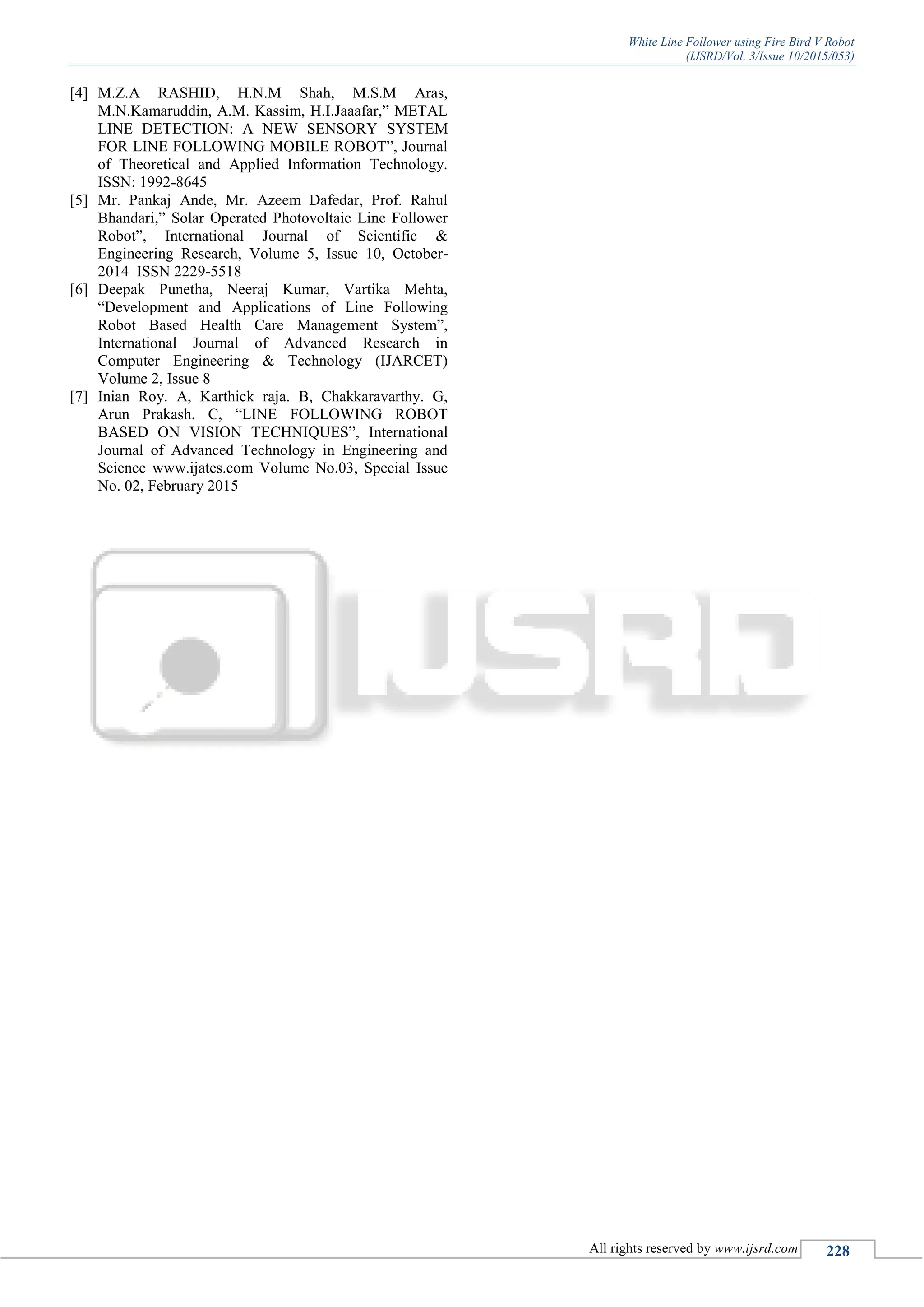White Line Follower Using Fire Bird V Robot | PDF