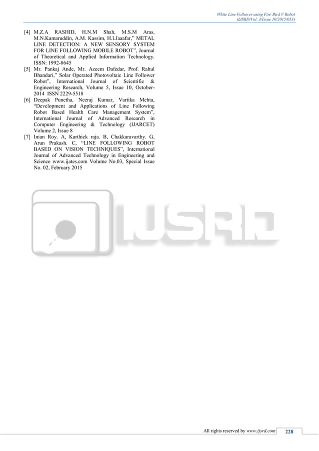 White Line Follower Using Fire Bird V Robot | PDF