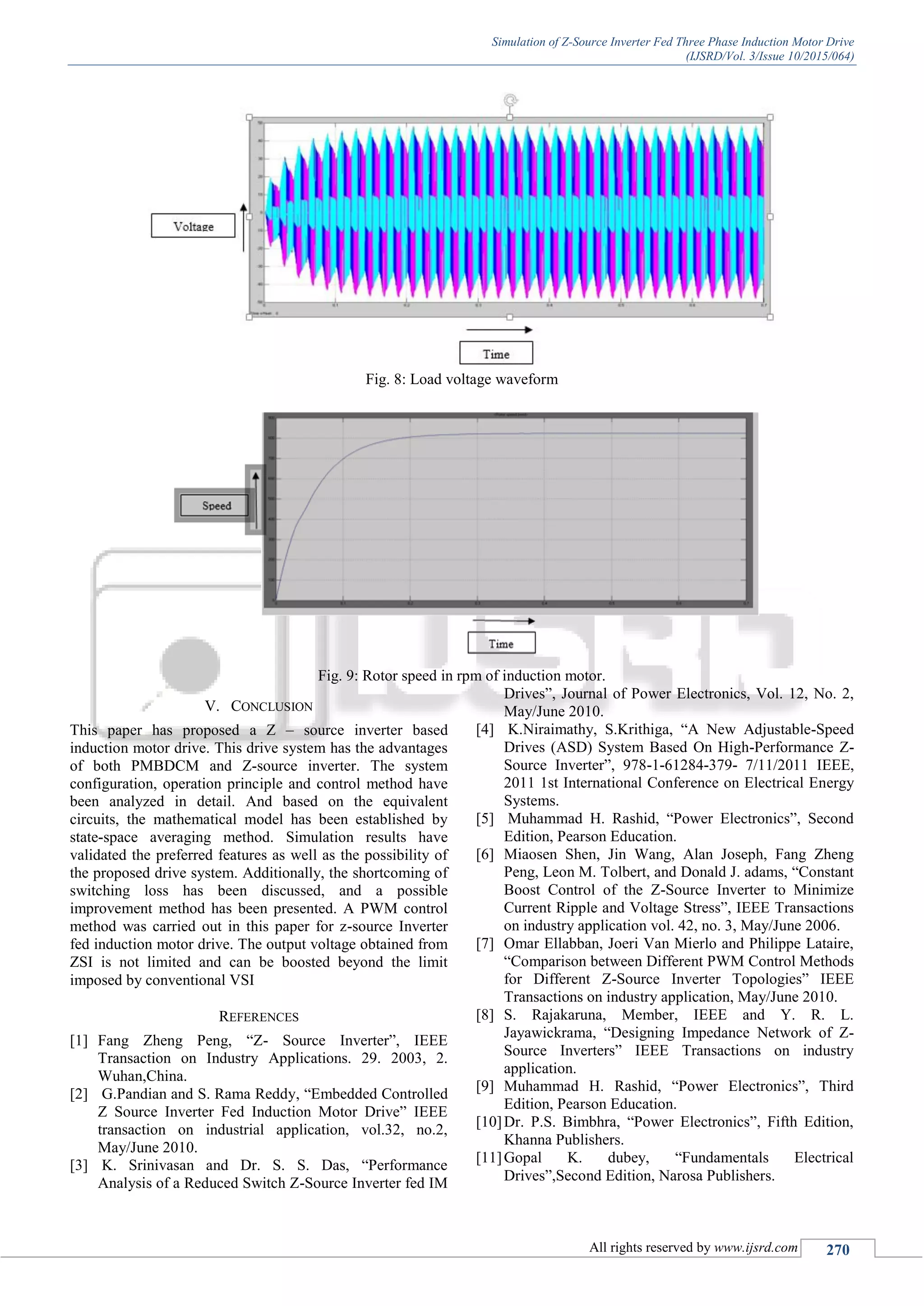 Simulation of Z-Source Inverter Fed Three Phase Induction Motor Drive | PDF