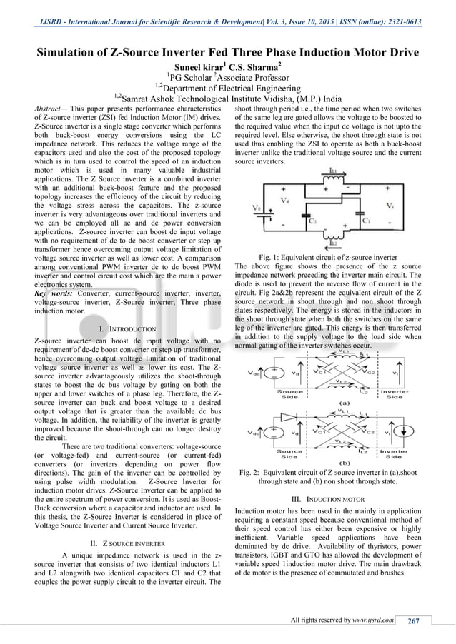 Simulation of Z-Source Inverter Fed Three Phase Induction Motor Drive | PDF