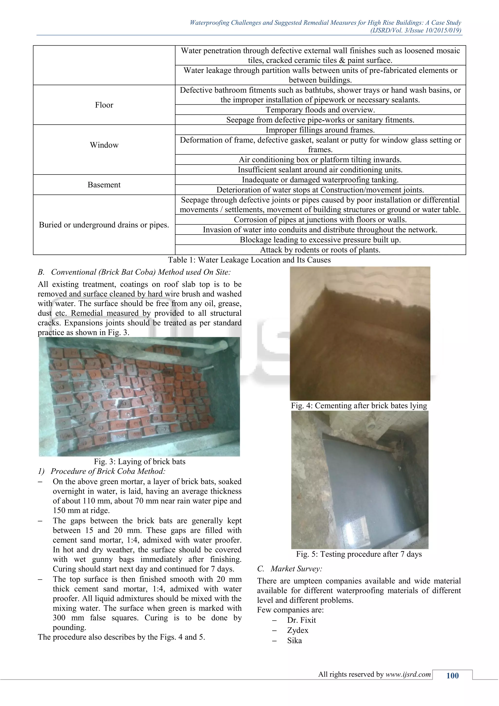 Waterproofing Challenges and Suggested Remedial measures for High Rise ...