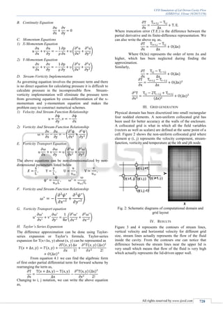 CFD simulation of Lid driven cavity flow | PDF