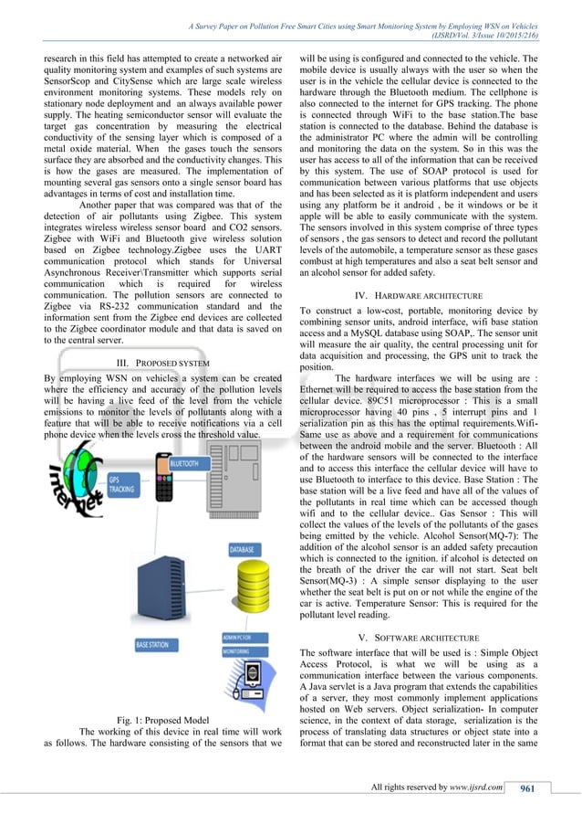 A survey paper on Pollution Free Smart Cities using Smart Monitoring ...