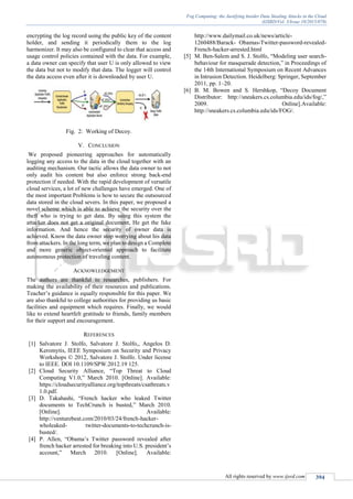 Fog Computing:The Justifying Insider Data Stealing Attacks in the Cloud ...