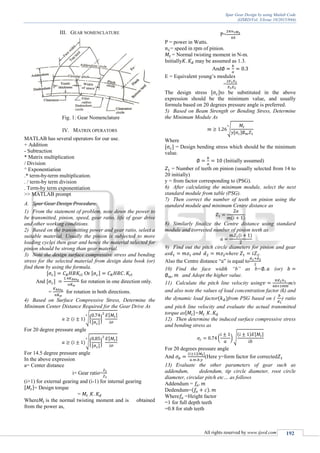 Spur Gear Design by Using MATLAB Code | PDF