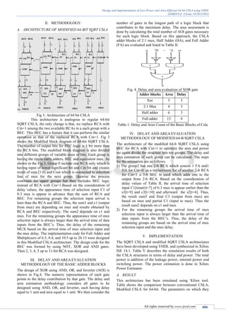 Design and Implementation of Low-Power and Area-Efficient 64 bit CSLA using VHDL | PDF ...