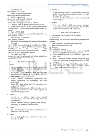 Advanced Scalable Decomposition Method with MPICH Environment for HPC | PDF