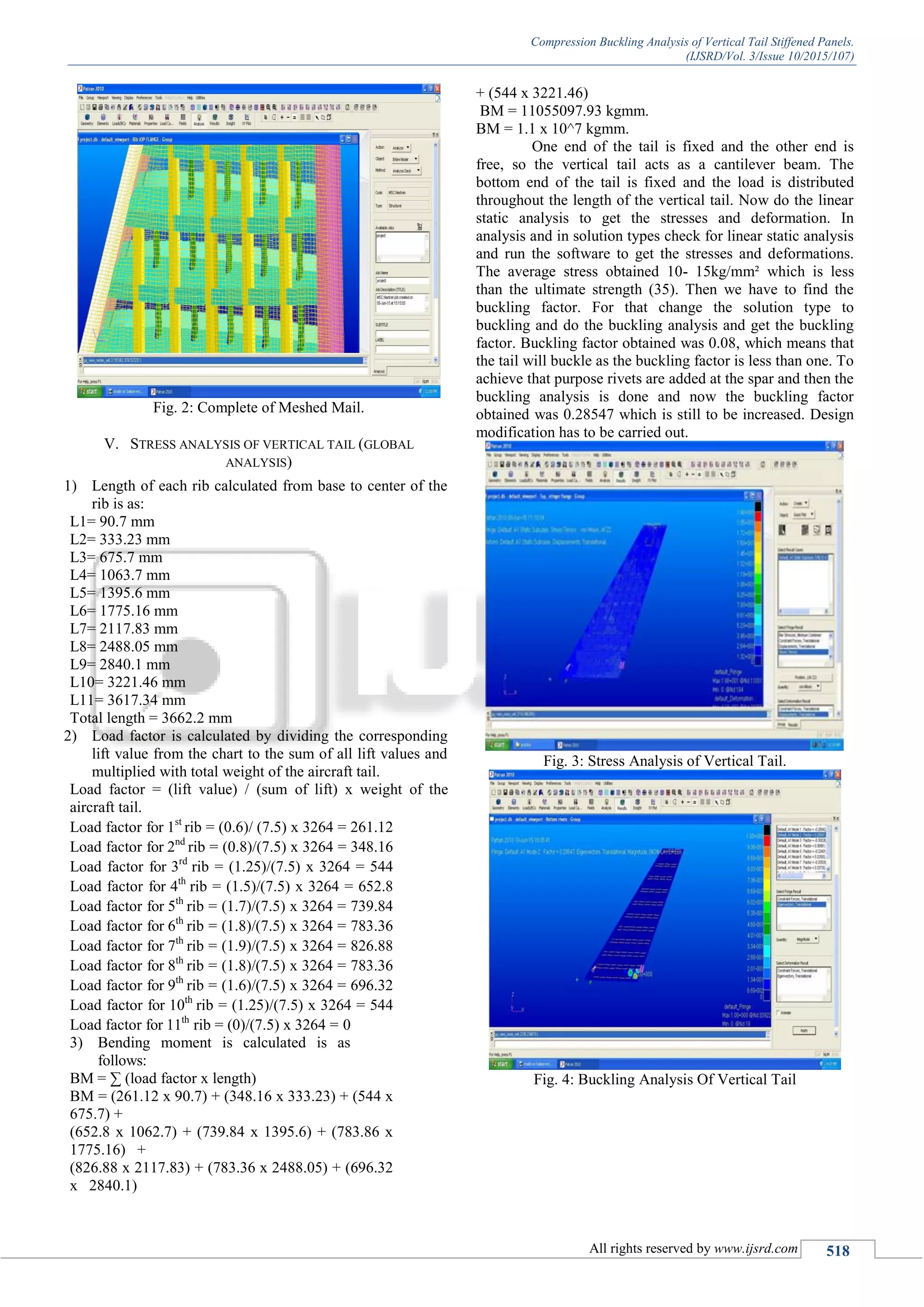 Compression Buckling Analysis of Vertical Tail Stiffened Panels | PDF