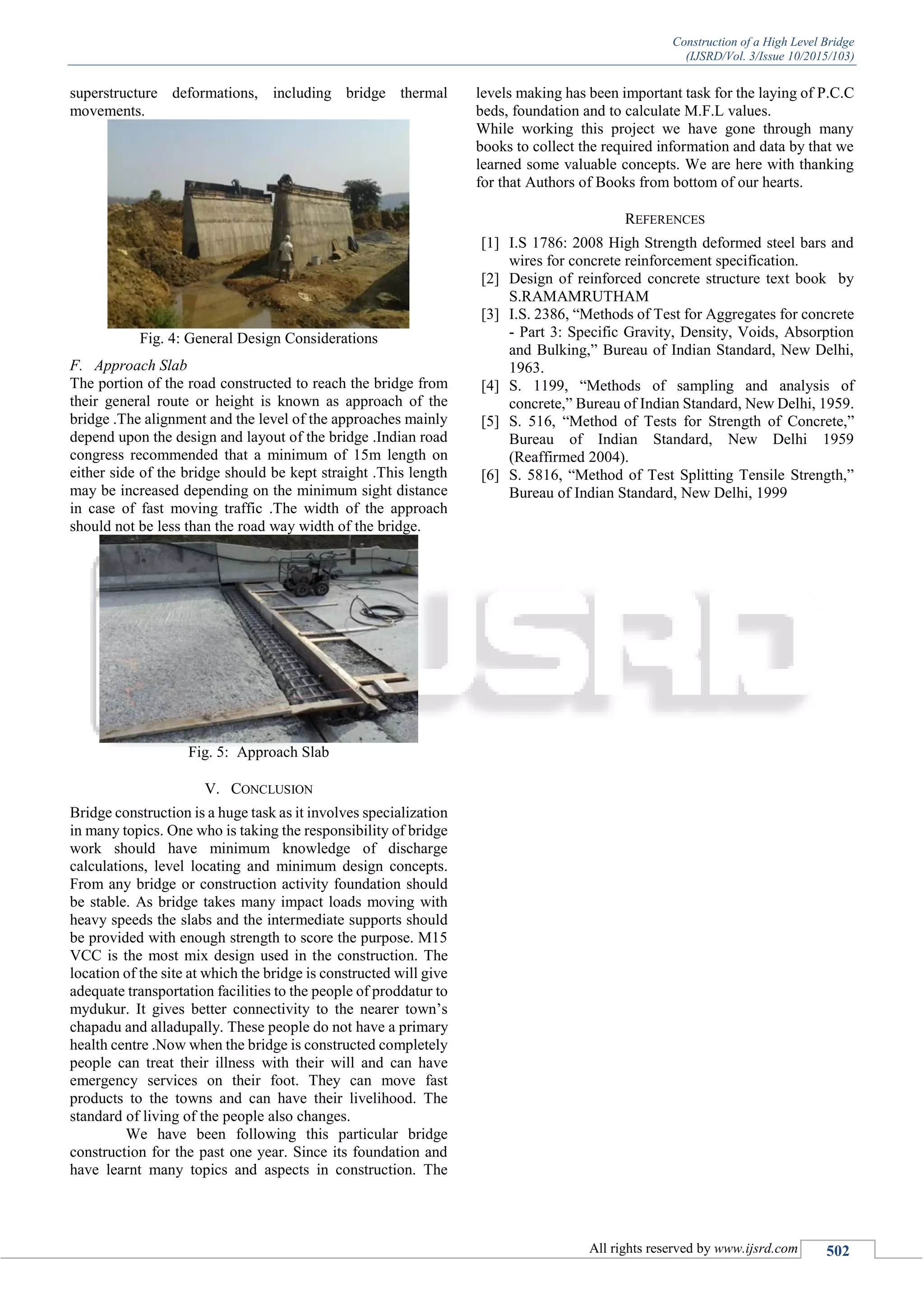 Construction of a High Level Bridge | PDF
