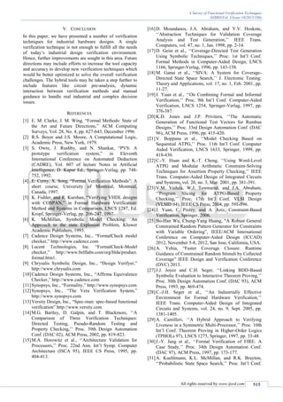 A Survey of functional verification techniques | PDF