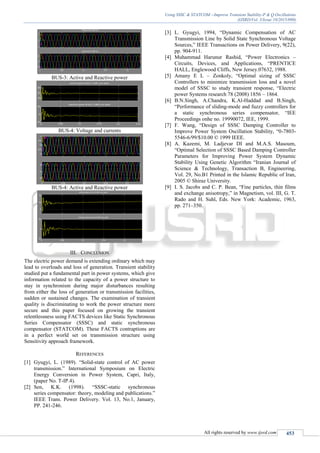 USING SSSC & STATCOM --IMPROVE TRANSIENT STABILITY--P & Q OSICALLATIONS | PDF | Computer ...