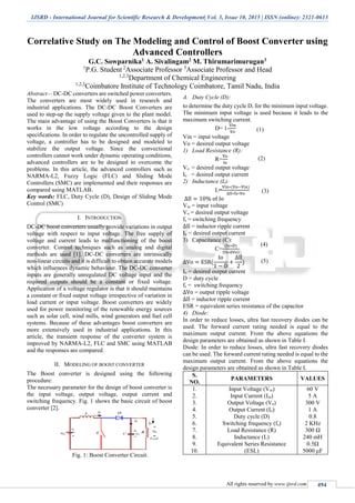 Correlative Study on the Modeling and Control of Boost Converter using ...