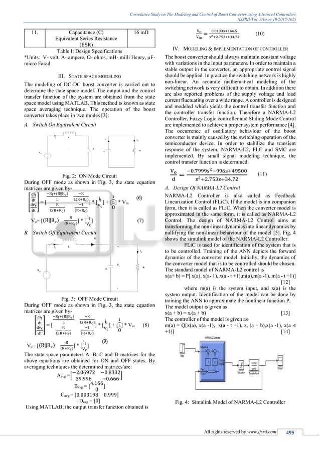 Correlative Study on the Modeling and Control of Boost Converter using ...