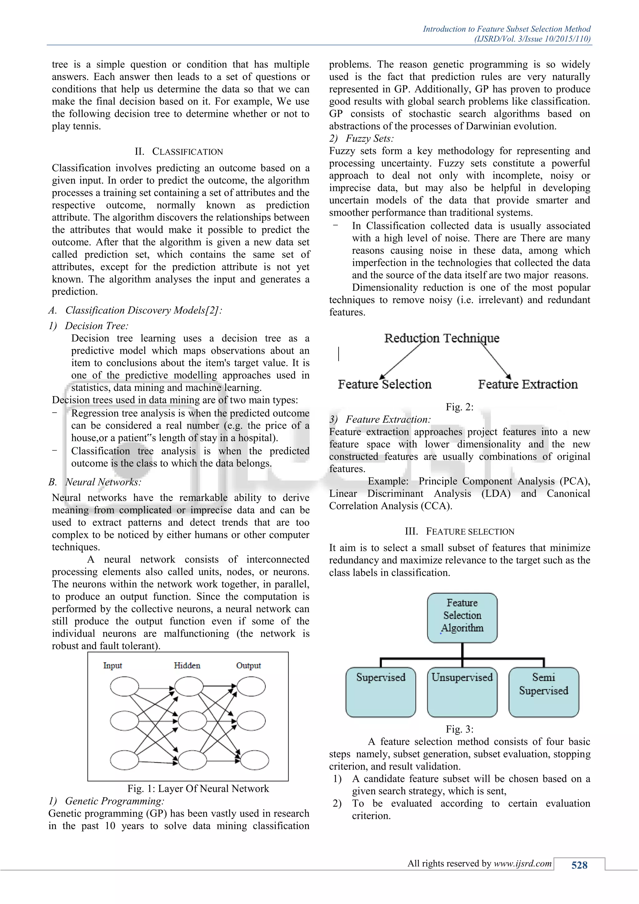 Introduction To Feature Subset Selection Method Pdf
