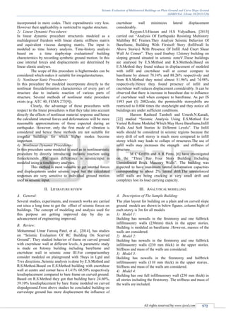 Seismic Evaluation of Multi-storeyed Buildings On Plain Ground And ...