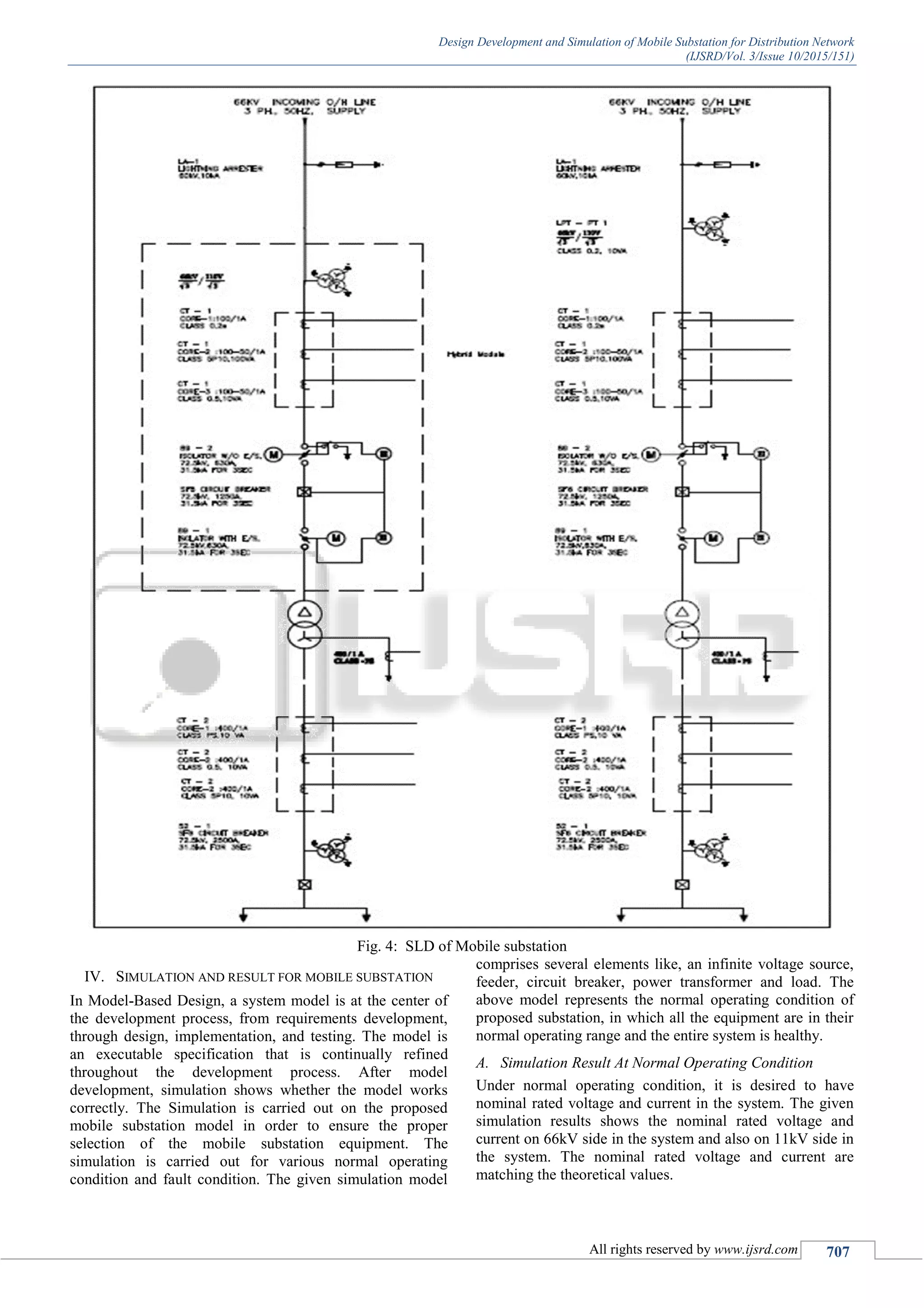 Design Development and Simulation of Mobile Substation for Distribution Network | PDF