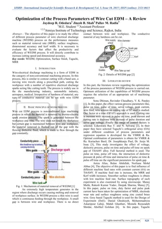Optimization of the Process Parameters of Wire Cut EDM - A Review | PDF